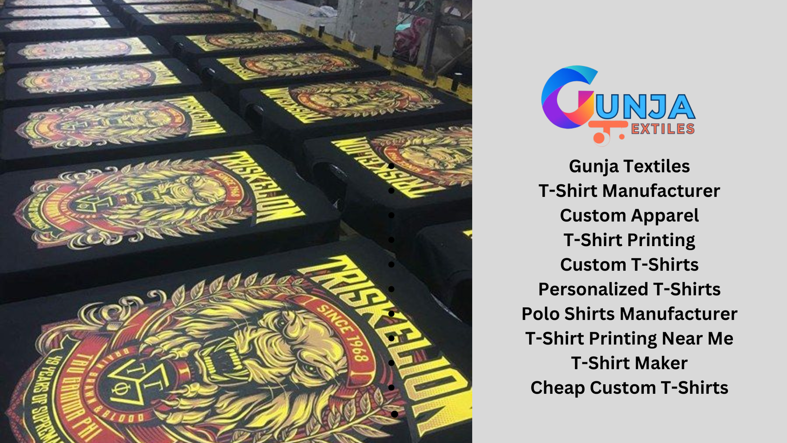 Gunja Textile-T-Shirt Manufacturer | Custom Apparel Printing
